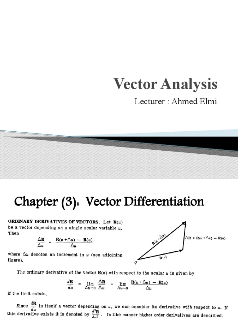 Chapter (3) Vector Differentiation | PDF