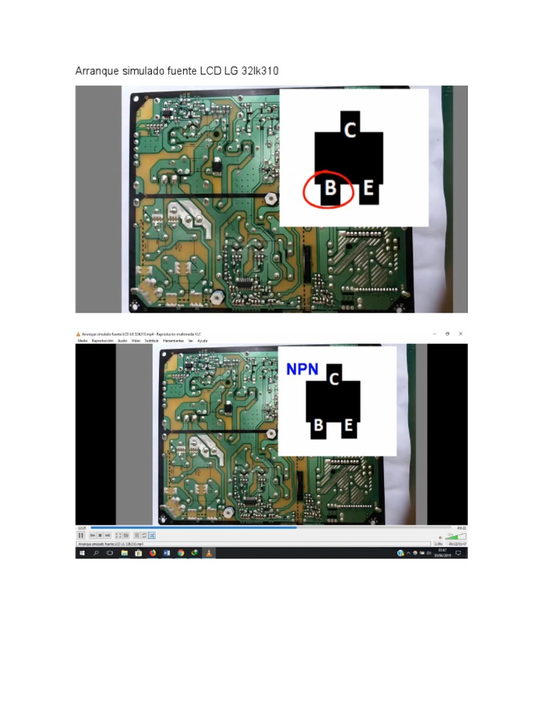 Arranque Simulado Fuente LCD LG 32lk310 | PDF