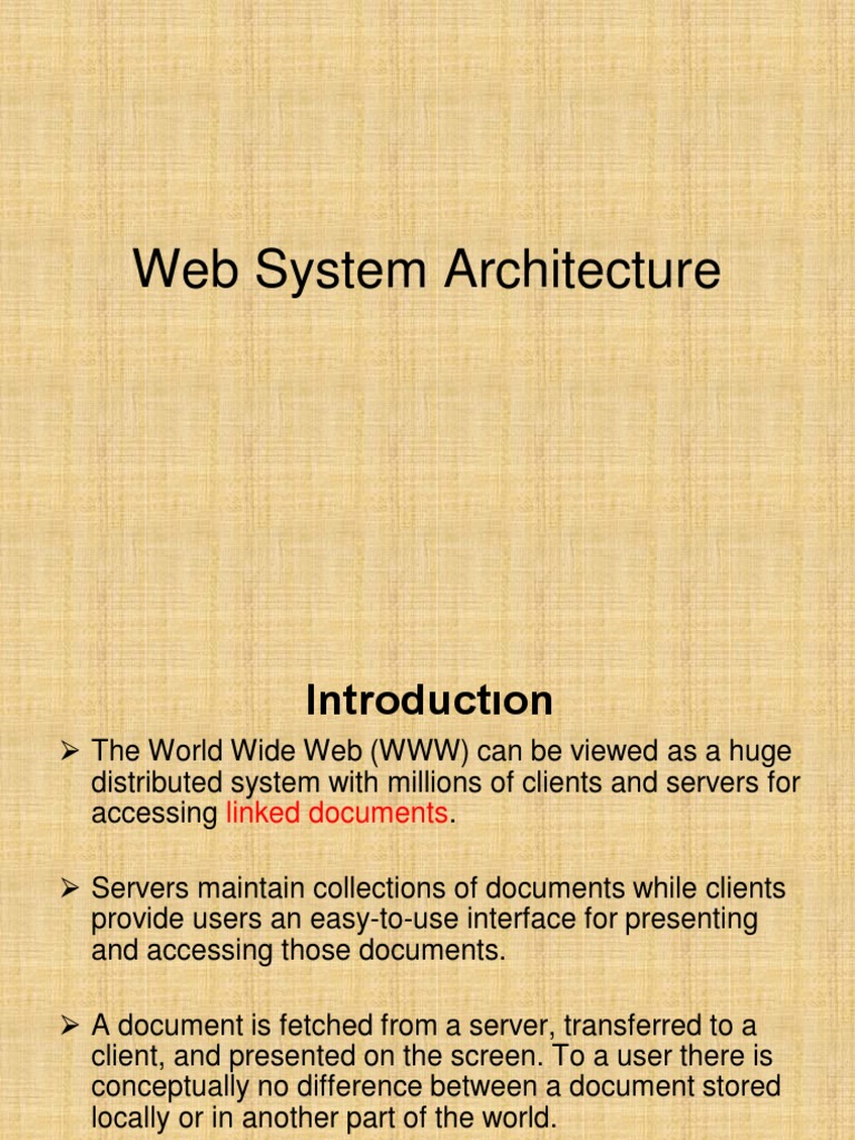 Web System Architecture | PDF | Dynamic Web Page | Web Server