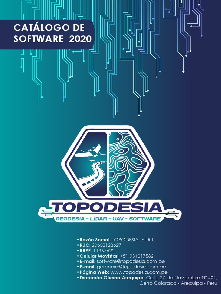 Catalogo de Software 2020 Topodesia EIRL | PDF | Geodesia | Microsoft ...