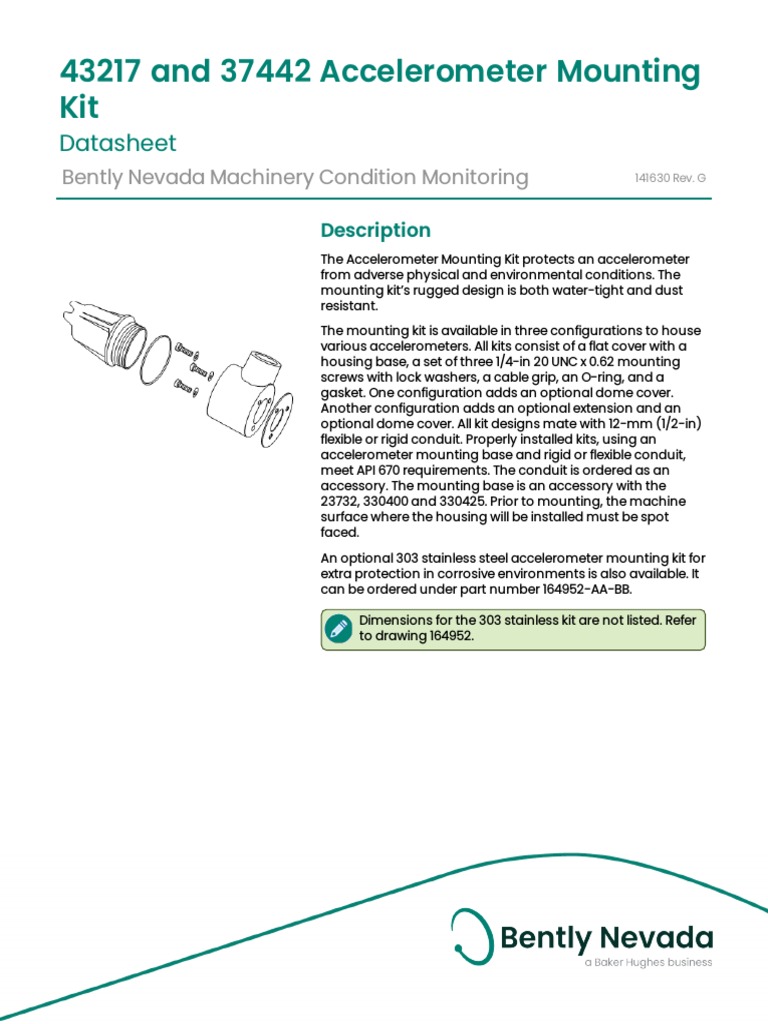 and 37442 Accelerometer Mounting Kit Datasheet - 141630 | PDF | Pipe ...