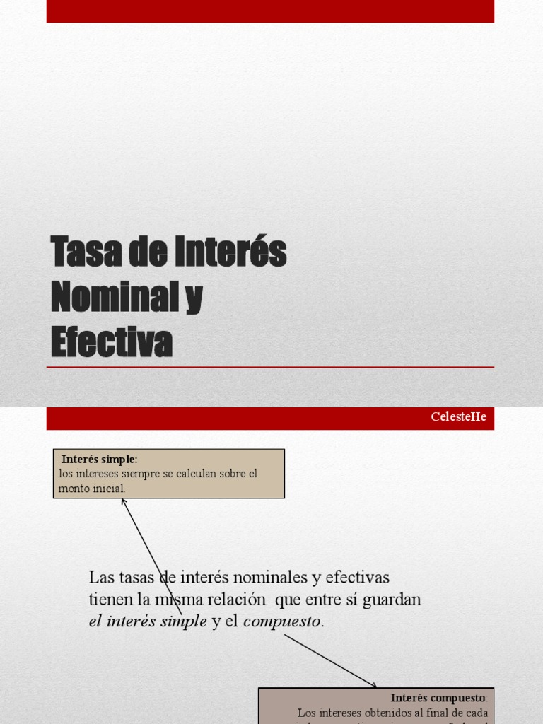 Tasa Nominal y Efectiva Anual | PDF | Finanzas Matemáticas | Interés