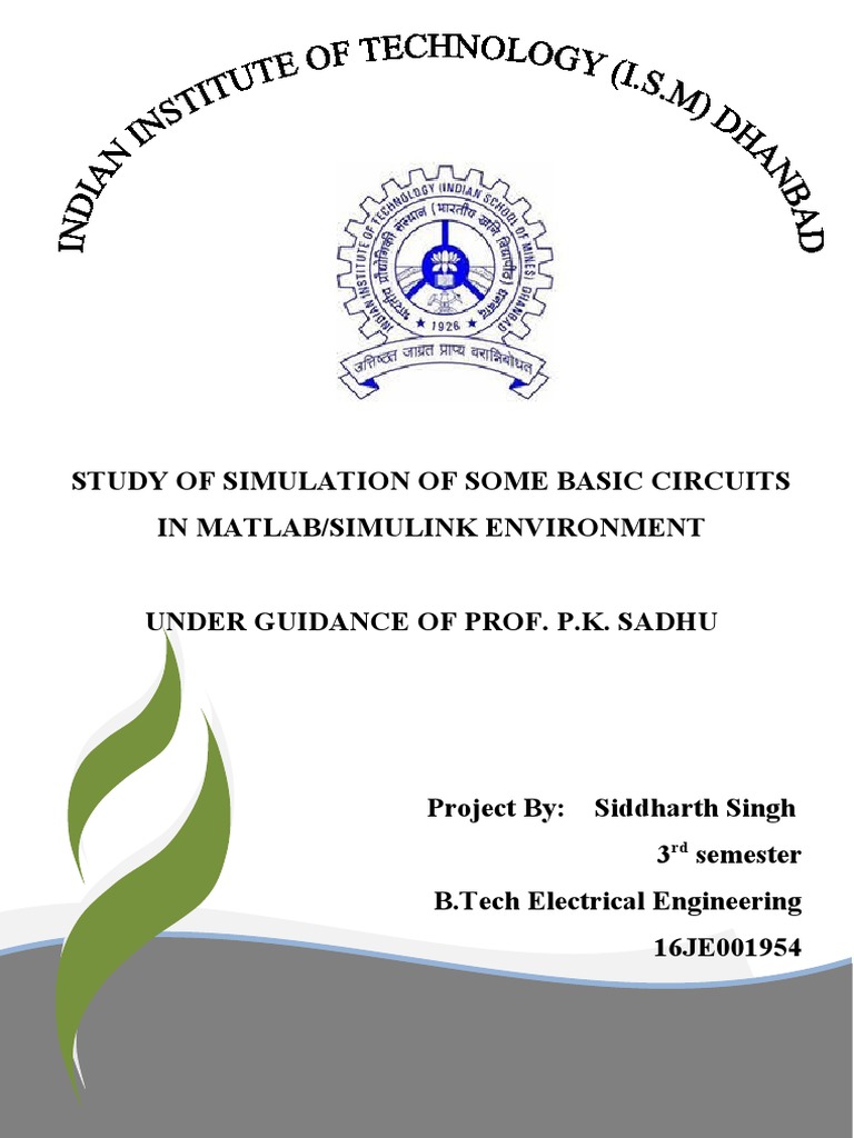 Sem 3 Project Report IIT-ISM | PDF | Ac Power | Electrical Impedance