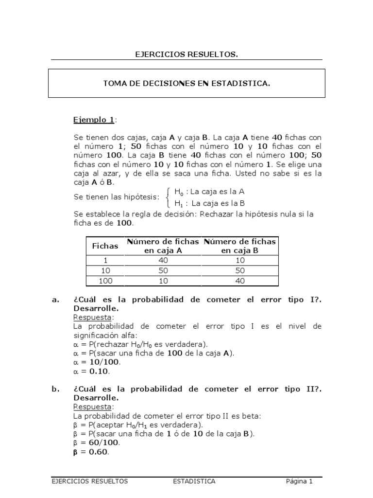 Ejercicios Resueltos Formular Hipotesis | PDF
