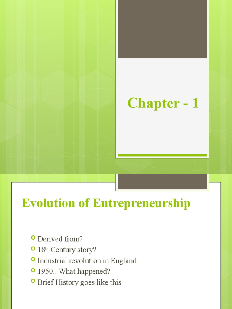 Evolution and Traits of Entrepreneurs | PDF | Career & Growth | Business