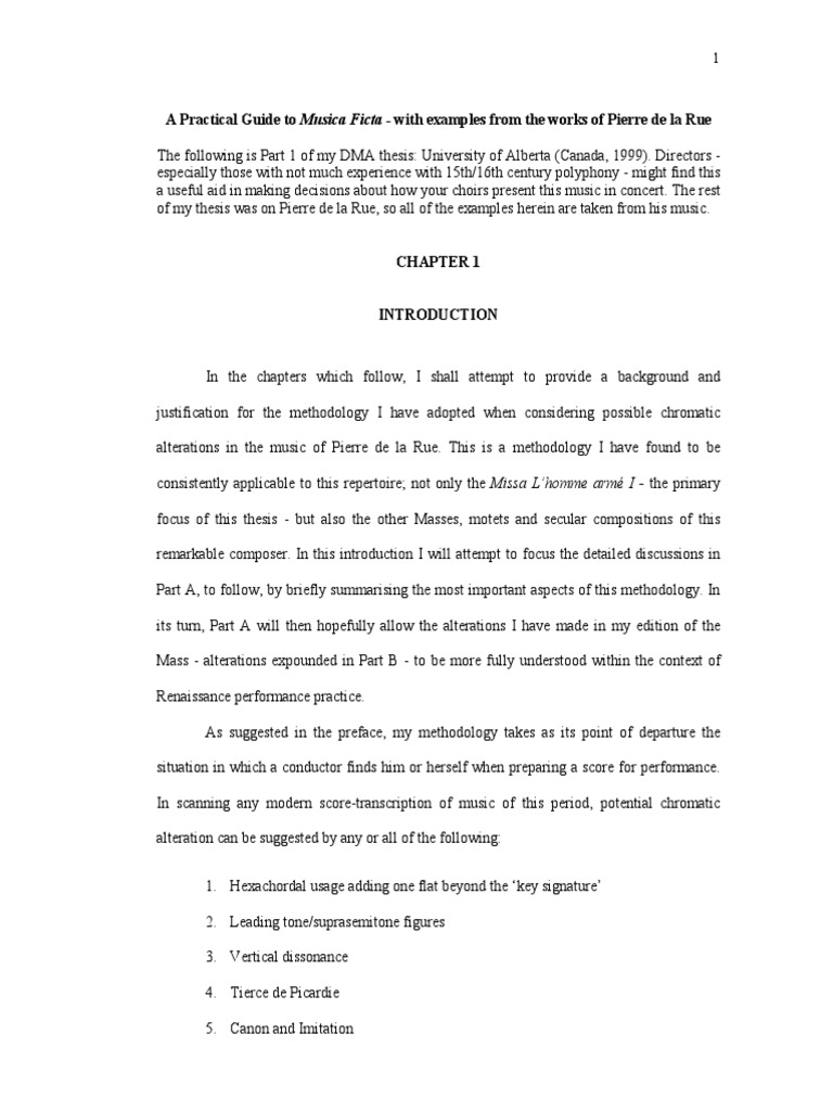 A Practical Guide To Musica Ficta - With Examples From The Works of ...