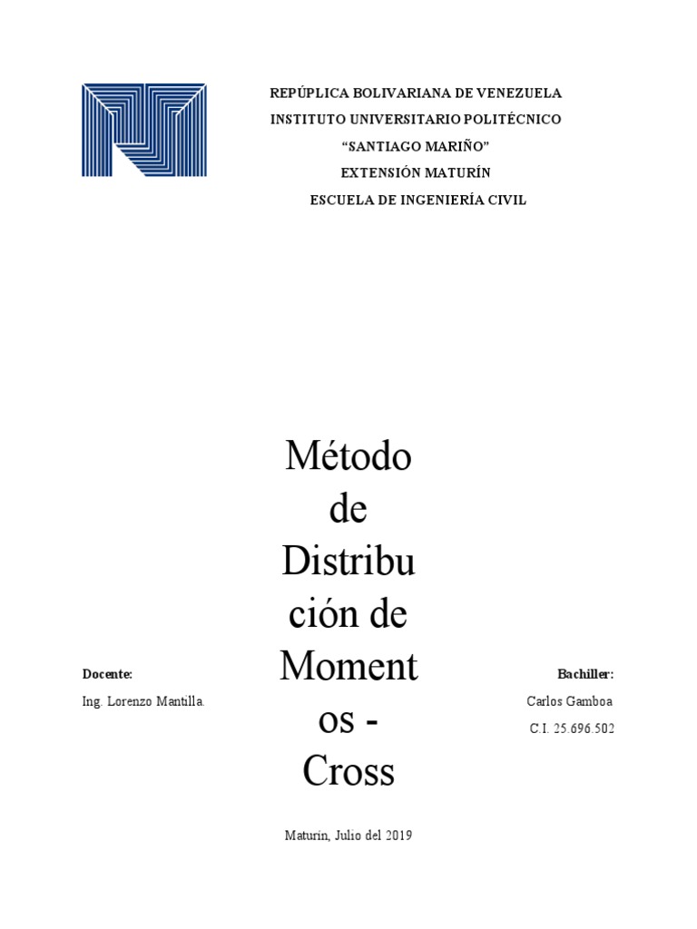 Método de Cross | PDF | Ingeniería estructural | Análisis numérico