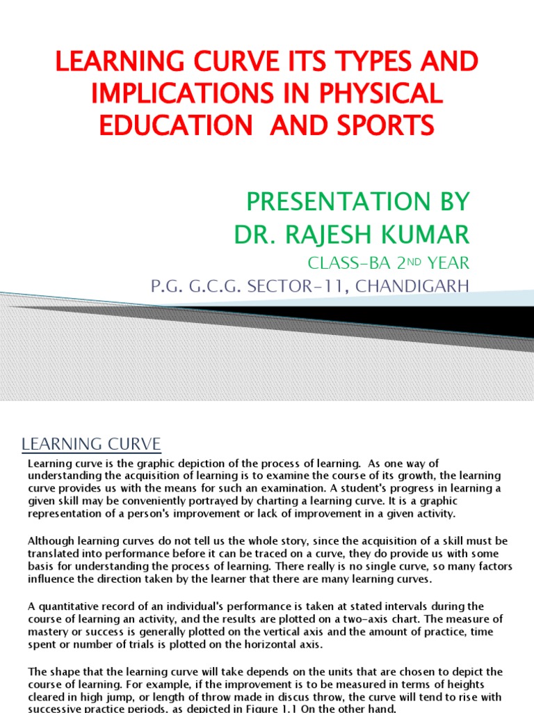 Learning Curves in Physical Education | PDF | Learning | Teachers