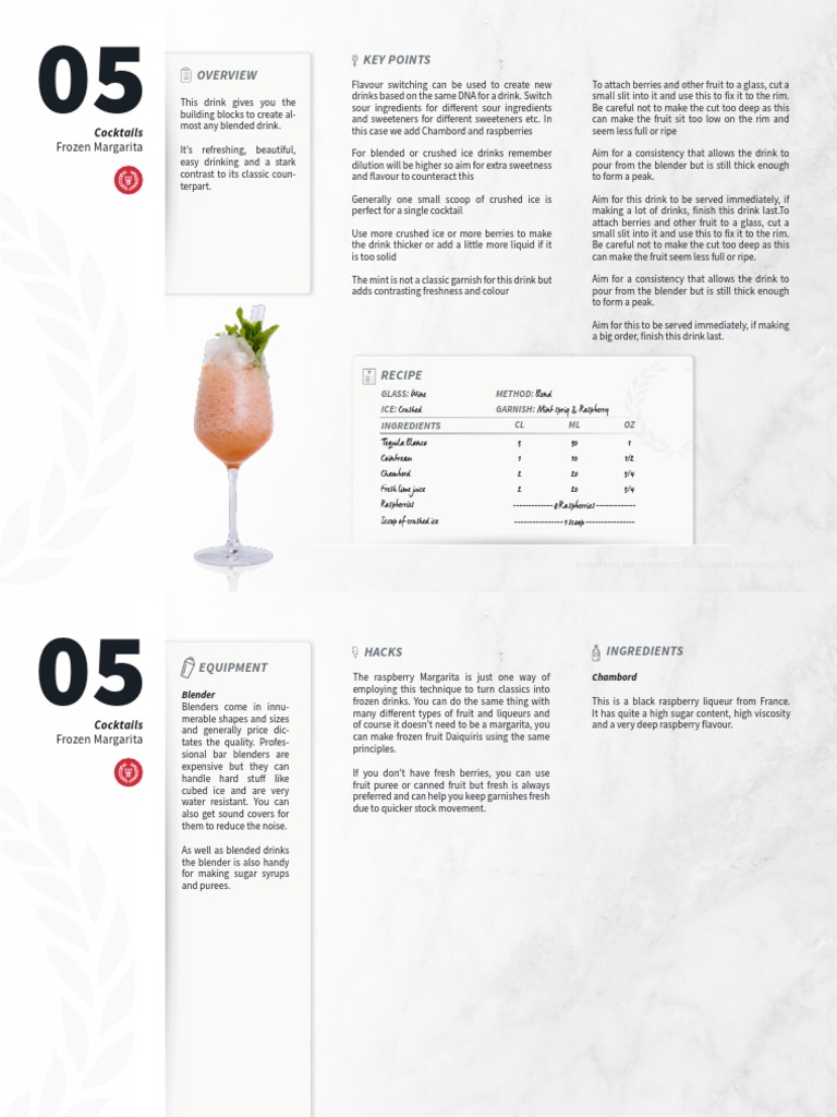 Key Points: Cocktails | PDF | Drink | Foods