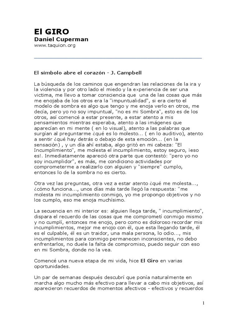 El Giro - Daniel Cuperman | PDF | Ira | Las emociones