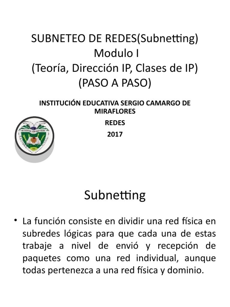 Subneteo de Redes | PDF | Dirección IP | Estándares de internet