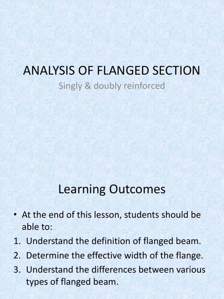 ANALYSIS OF FLANGED SECTION (EC2) - Updated 020712 | PDF | Beam (Structure) | Classical Mechanics