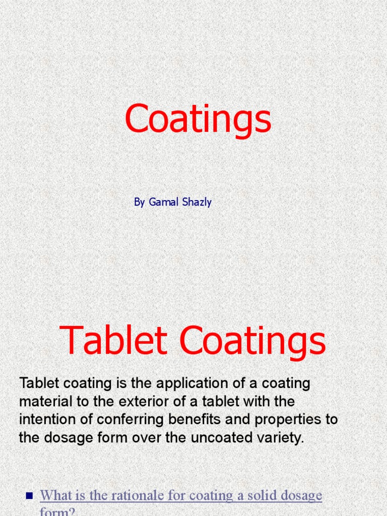 Tablet Coating PDF | PDF | Tablet (Pharmacy) | Solvent