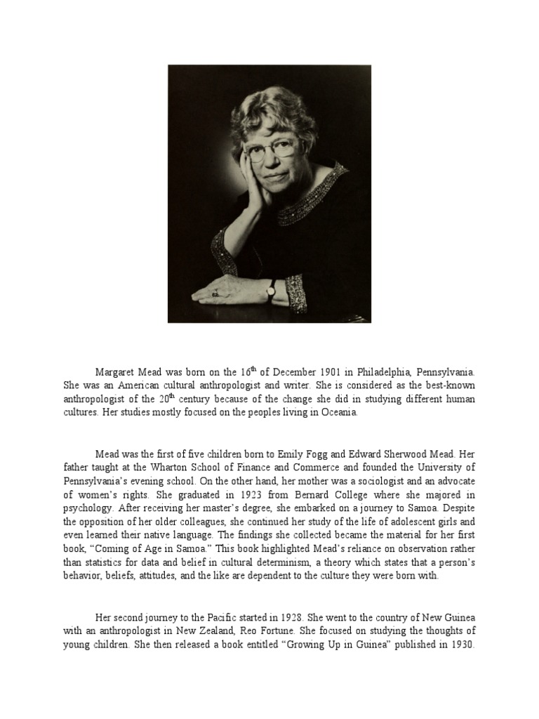 Margaret Mead | PDF | Anthropology | Critical Theory