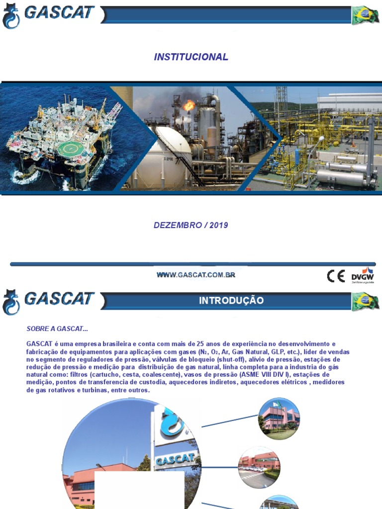 Apresentação - Gascat | PDF | Gases | Materiais transparentes