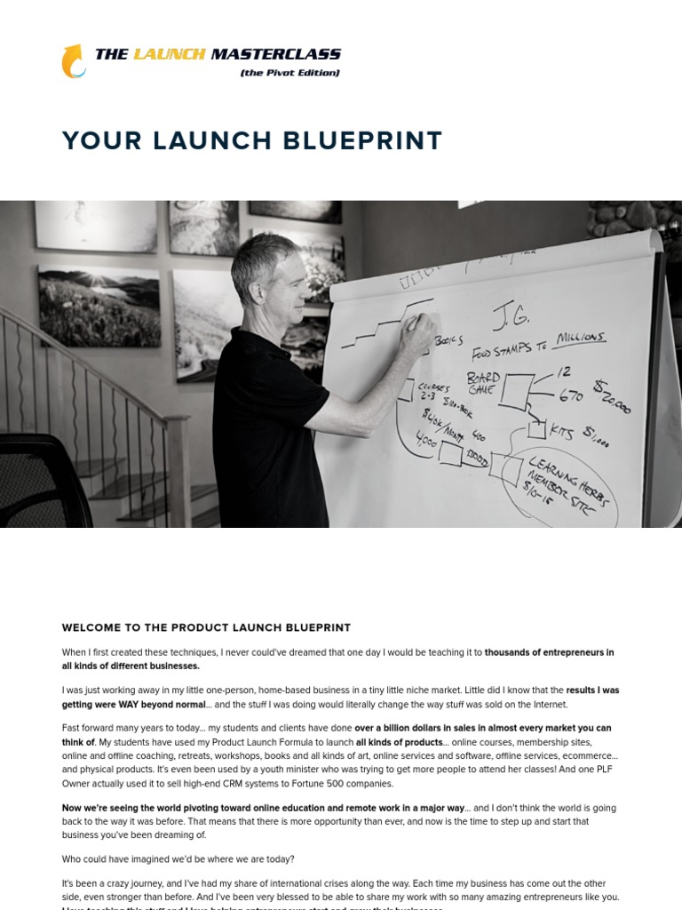 Launch Masterclass L3 Your Launch Blueprint Pdf Word Press Online