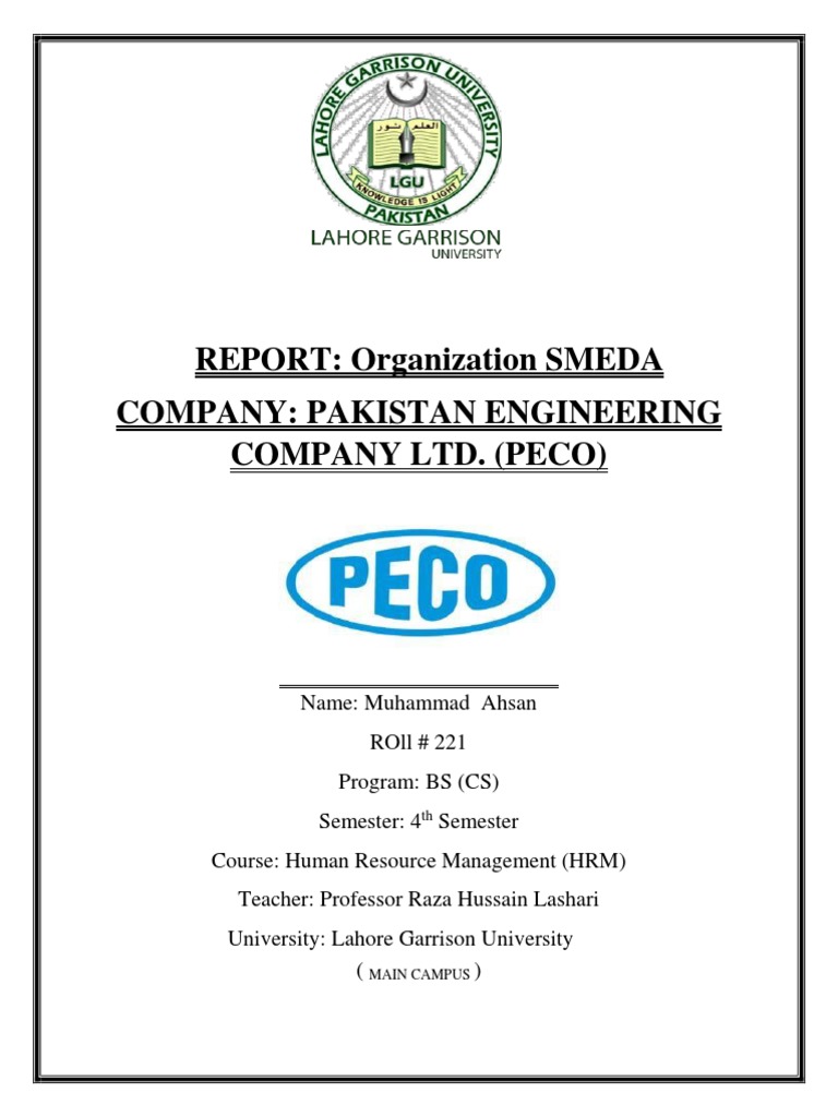 Report of PECO PDF | PDF | Pump | Engines