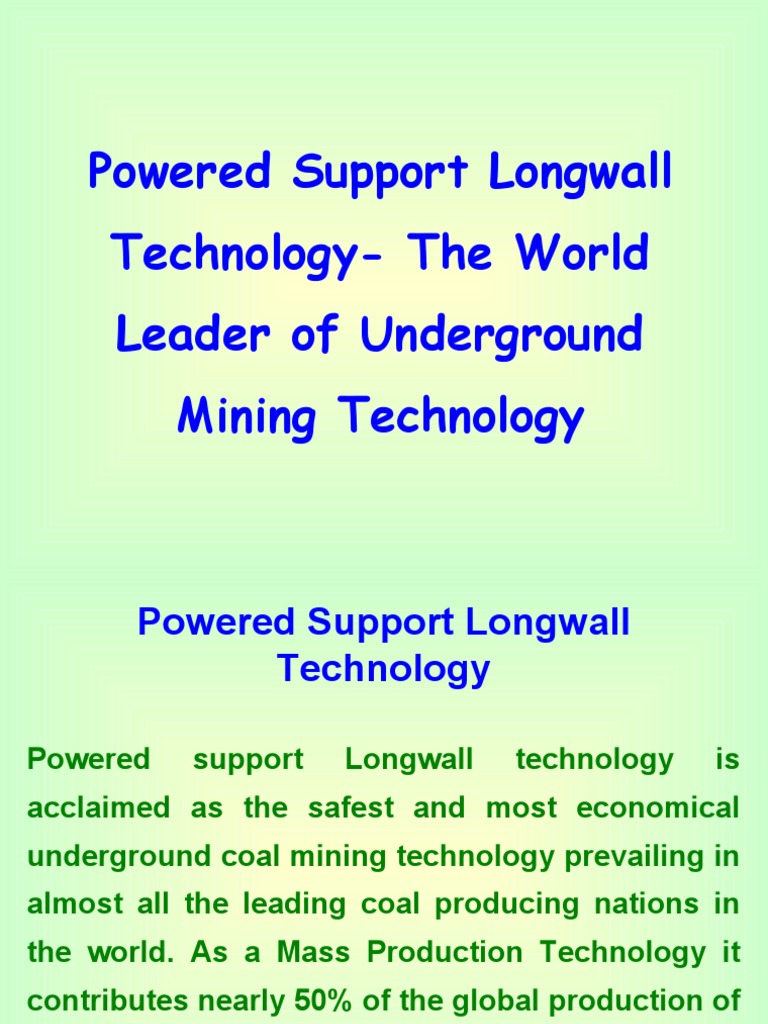 Salvaging & Installation of Powered Support Longwall Equipment | PDF ...