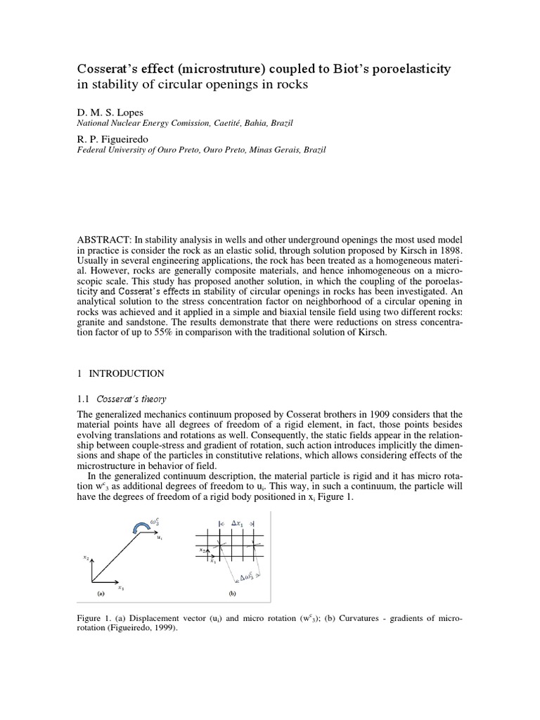 Isrm2019 Cosserat Biot Diego e Rodrigo PDF | Download Free PDF | Linear Elasticity | Young's Modulus