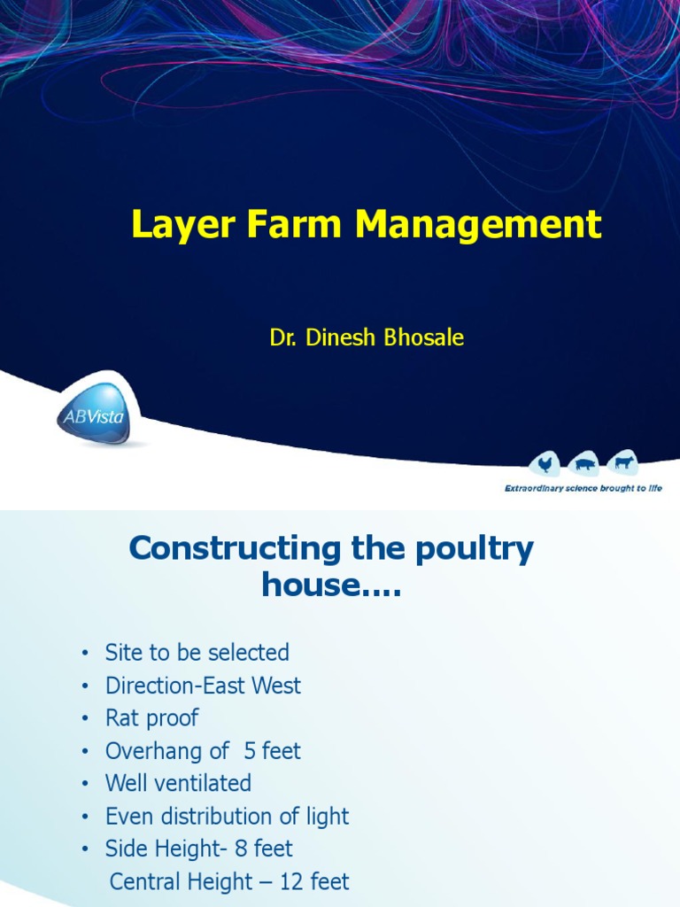 Layer Farm Management: Dr. Dinesh Bhosale | PDF | Essential Nutrients ...