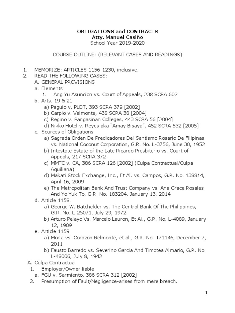 OBLICON Syllabus | PDF | Business