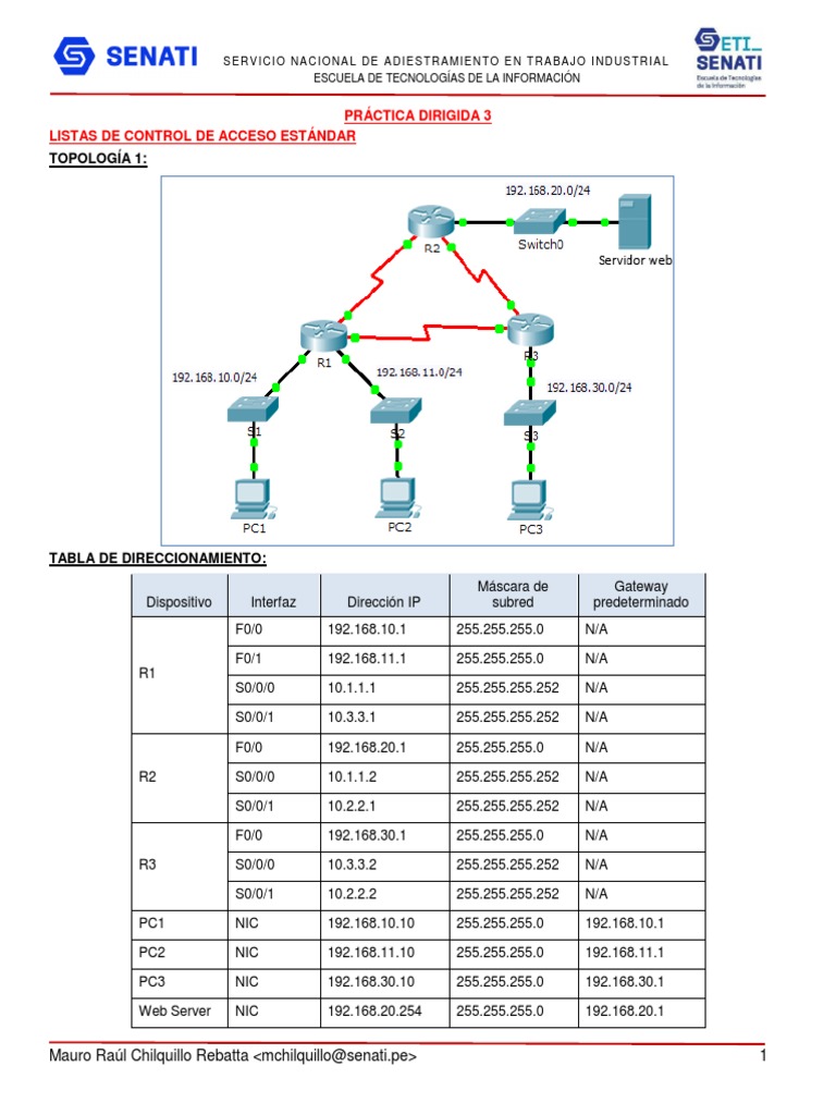 Practica 3 CCNA Security | PDF | Dirección IP | Enrutador (Computación)