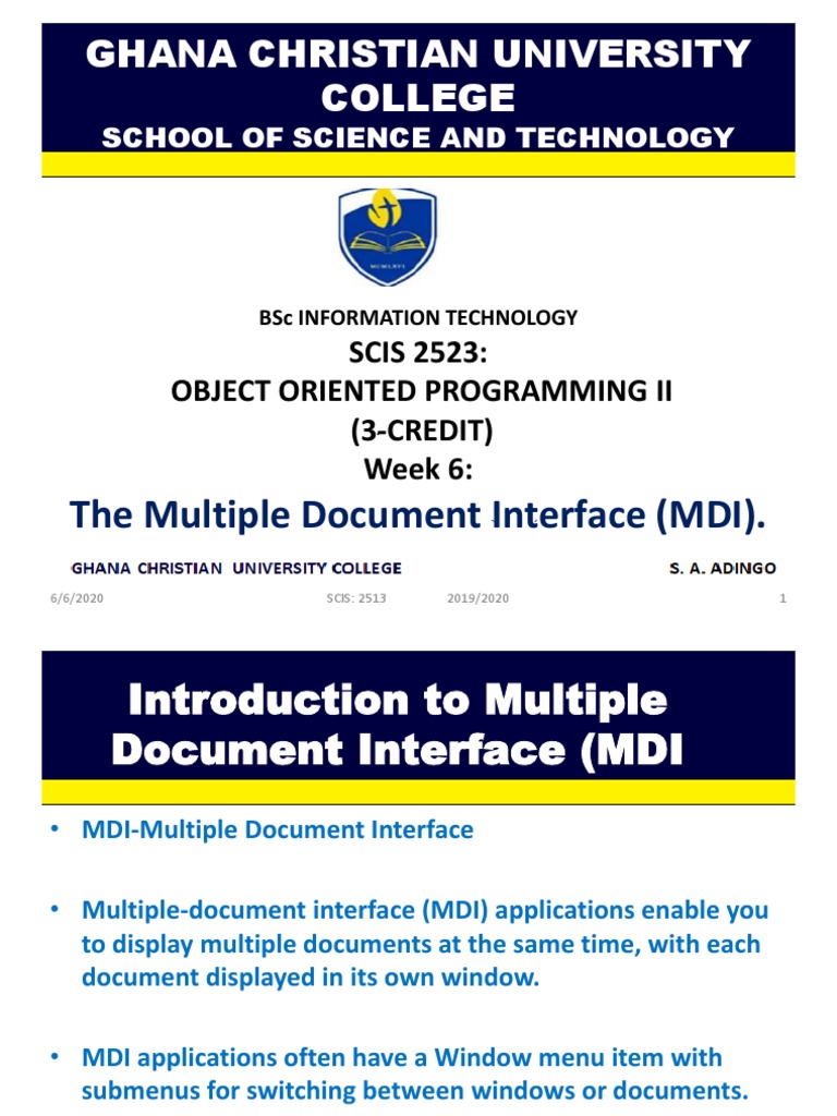Week 6 MDI Using Controls | PDF