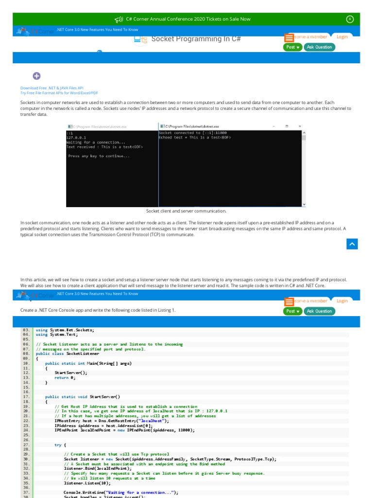 Socket Programming In C Pdf Pdf Network Socket Port Computer Networking 2550