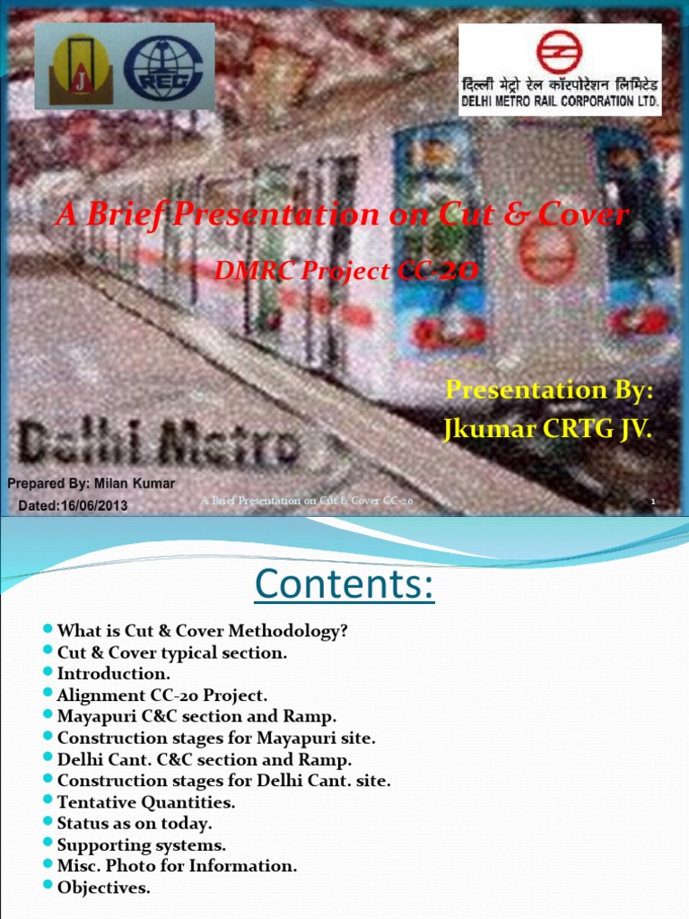 A Presentation On C&C Method | PDF | Tunnel | Deep Foundation