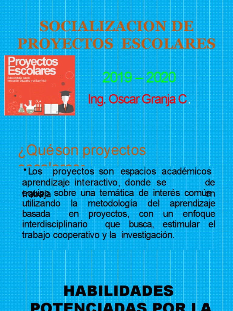 Proyectos Escolares 2019-2020 | PDF | Institución | Aprendizaje