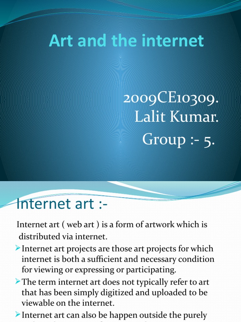 Art and The Internet | Download Free PDF | Internet | World Wide Web
