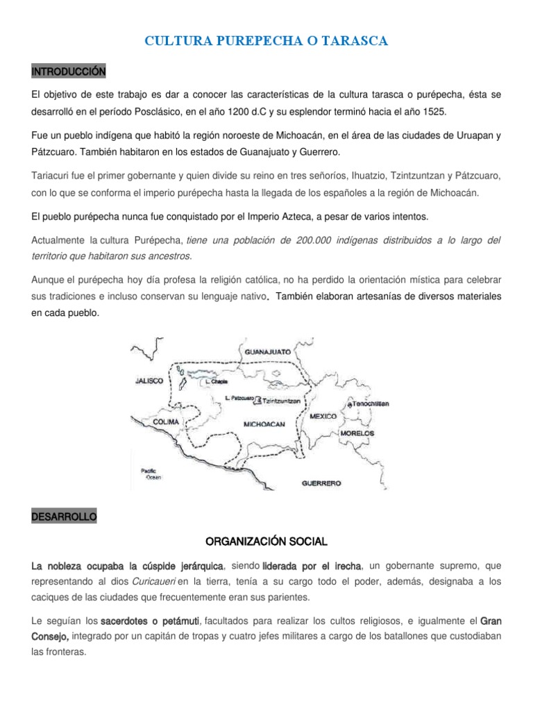 Cultura Purépecha: Historia y Tradición | PDF | Alimentos