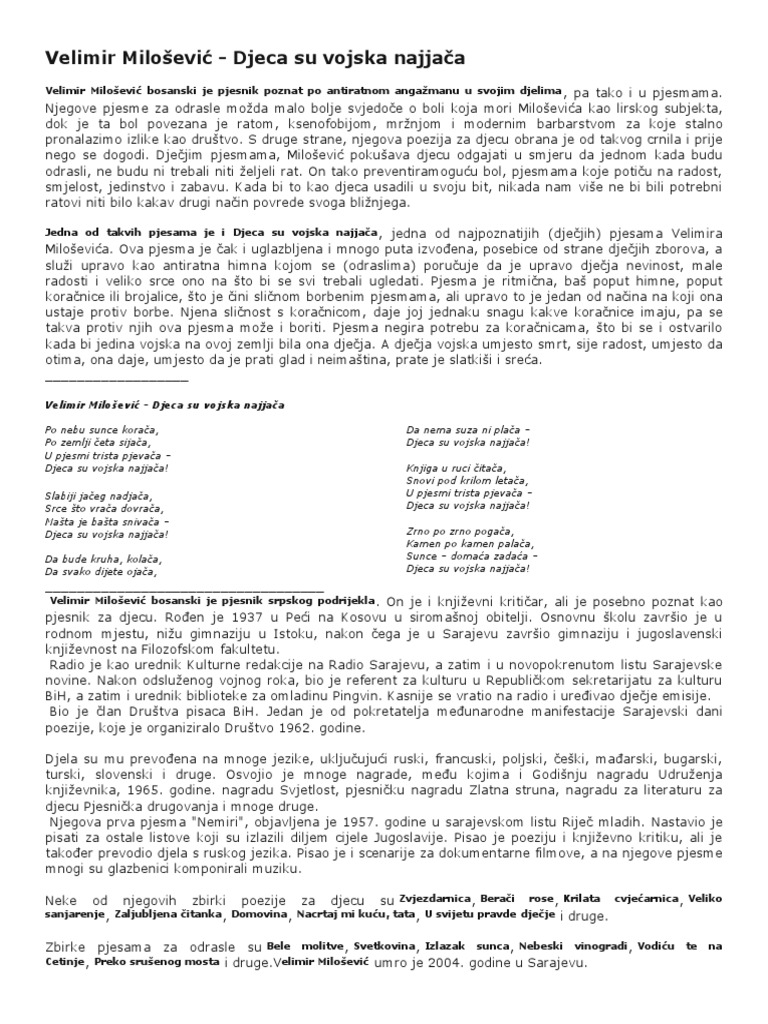 Velimir Milošević | PDF