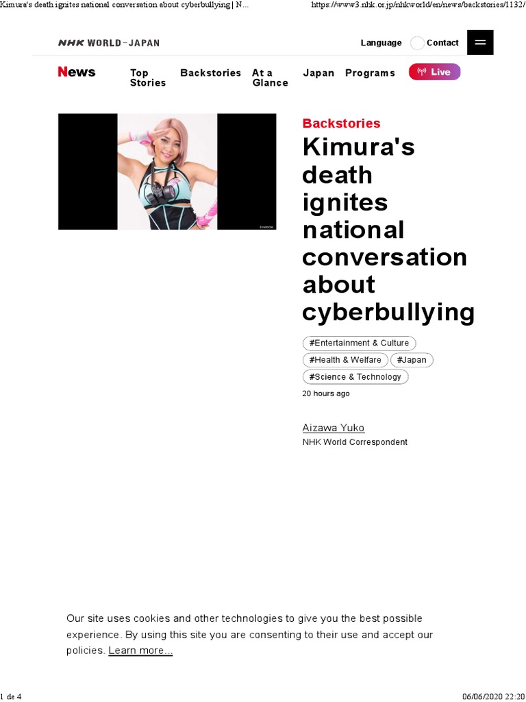 Kimura's death ignites national conversation about cyberbullying in ...