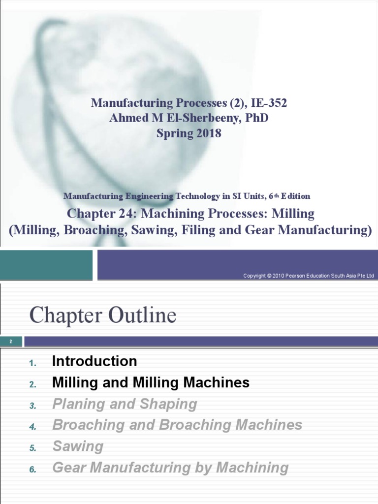 Manufacturing Processes (2), Ie-352 Ahmed M El-Sherbeeny, PHD Spring ...