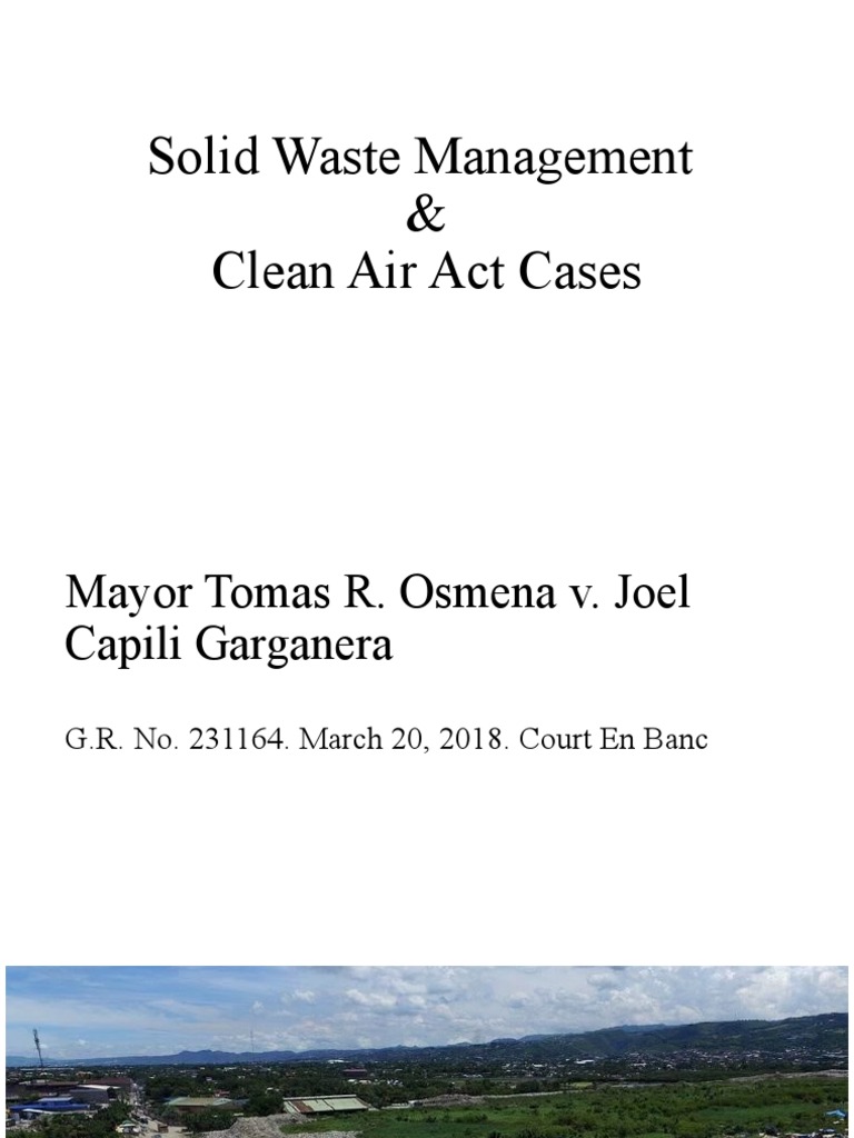 Solid Waste Management & Clean Air Act Cases | PDF