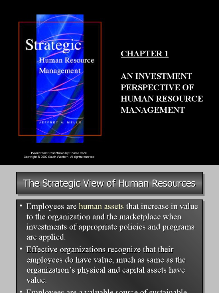 An Investment Perspective of Human Resource Management: Powerpoint ...