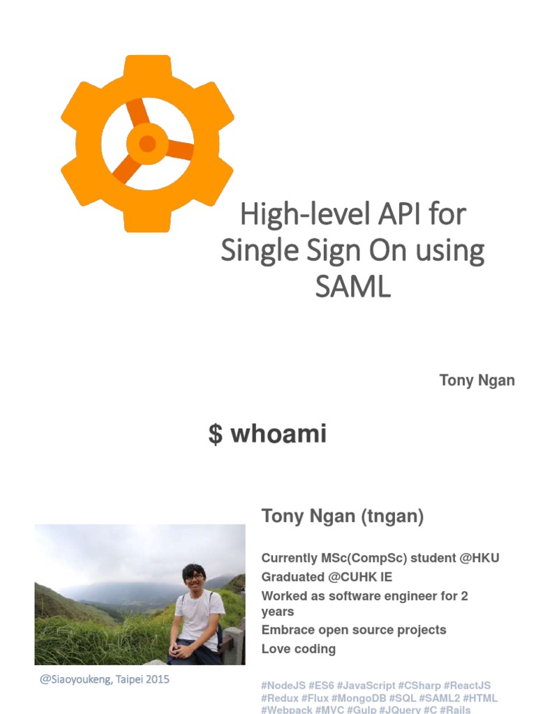 High-Level API For SSO Using SAML | PDF | Information Technology Management | Computing