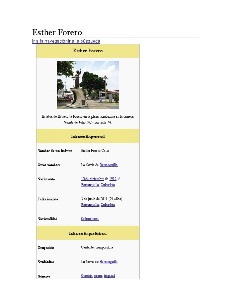 Esther Forero | PDF | Musica Latinoamericana | Musica Sudamericana