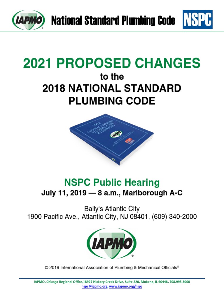 2021 NSPC Matrix and Proposed Changes 7112019 | PDF | Water Heating ...