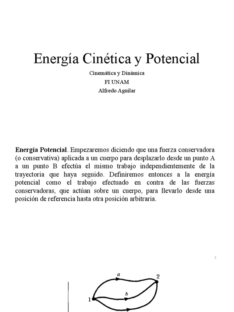 Energía Cinética y Potencial | PDF | Energía potencial | Cinemática