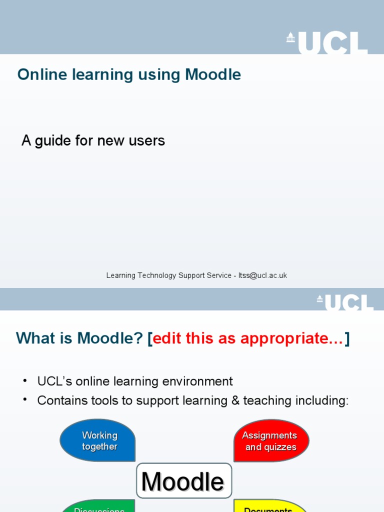 Online Learning Using Moodle: A Guide For New Users | PDF | Internet ...