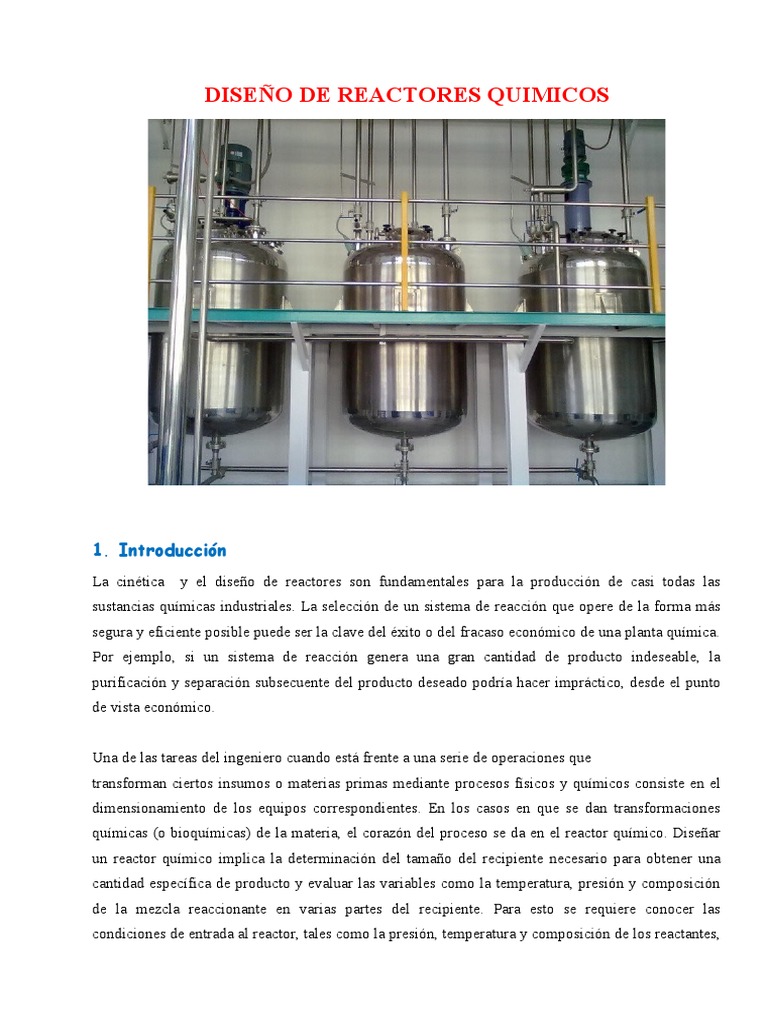 Ecuaciones para Diseño de Reactores Batch | PDF | Reactor Quimico | Química