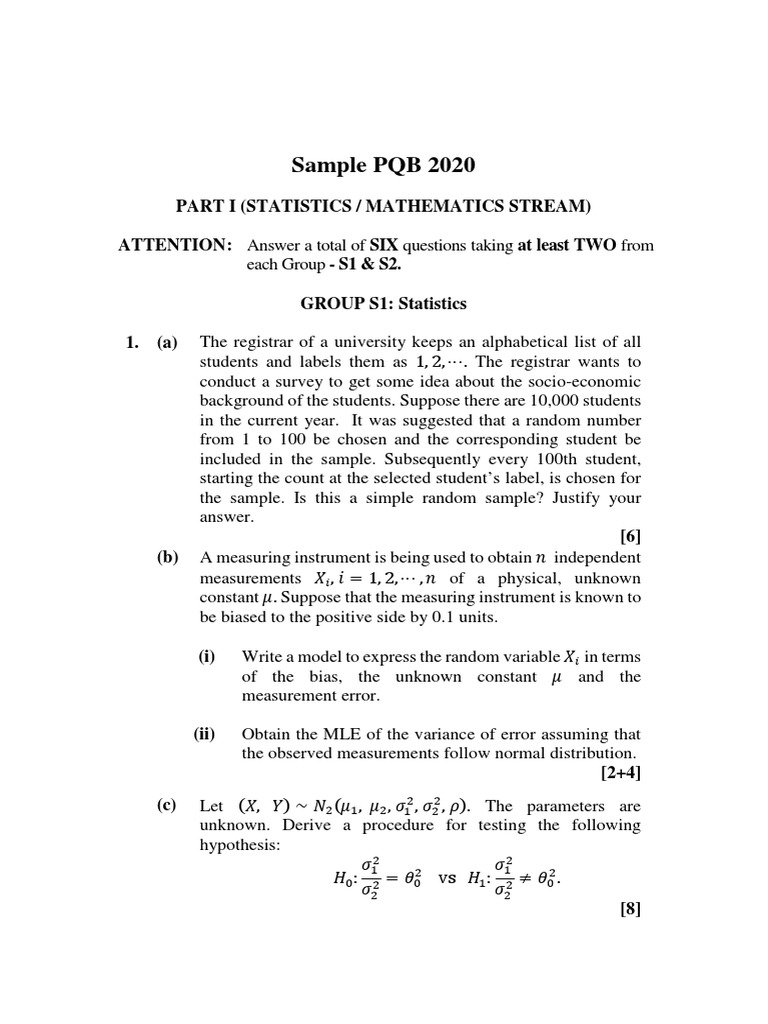 MTech QROR PQB 2019 | PDF | Transformer | Statistics