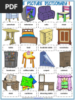 In My House Furniture Goods Pictionary Poster Vocabulary Worksheet ...
