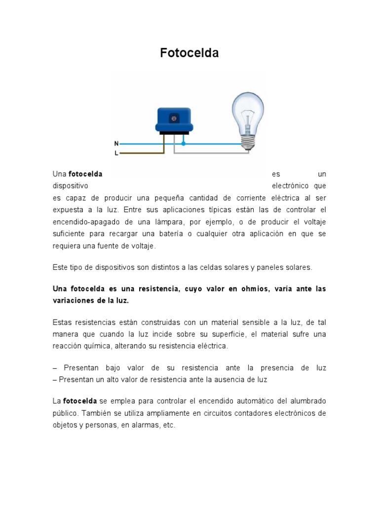 Fotocelda | PDF | Ciencia y matemáticas