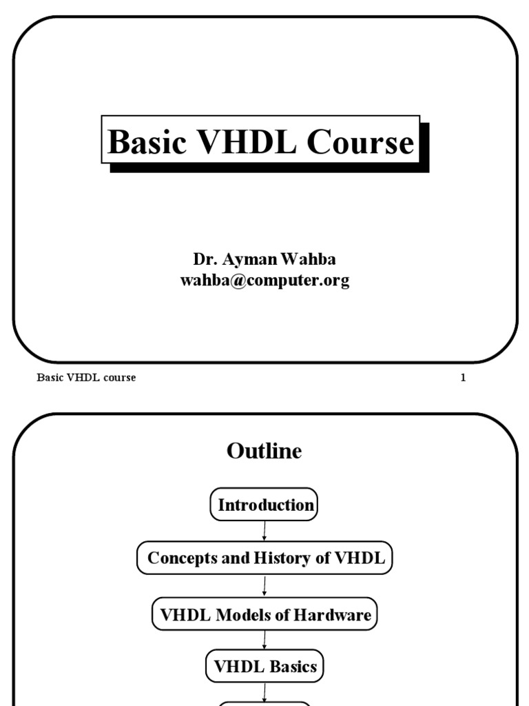 Basic VHDL Aymanwahba | PDF | Vhdl | Data Type