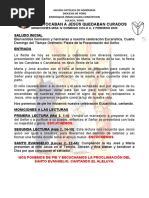 Moniciones Celebración de Primera Comunión | PDF | eucaristía | Misa (liturgia)