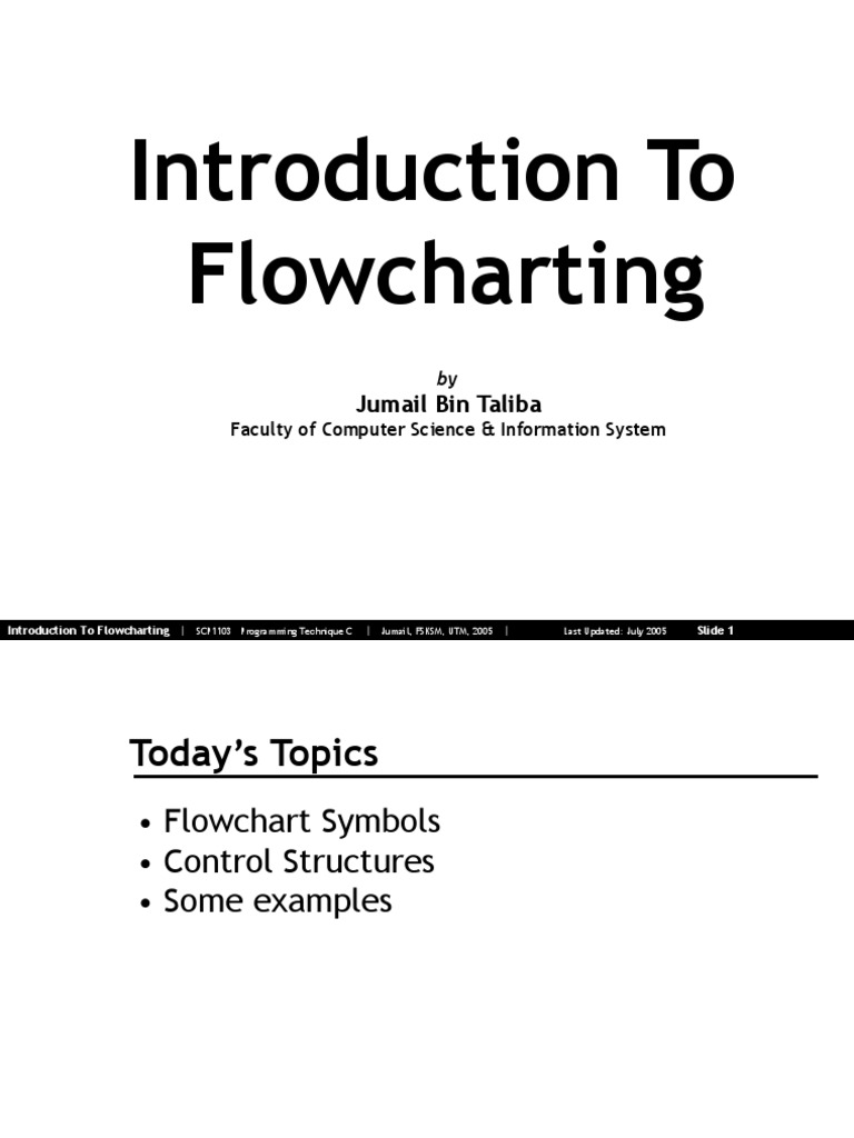 Introduction To Flowcharting | PDF | Parameter (Computer Programming) | Algorithms