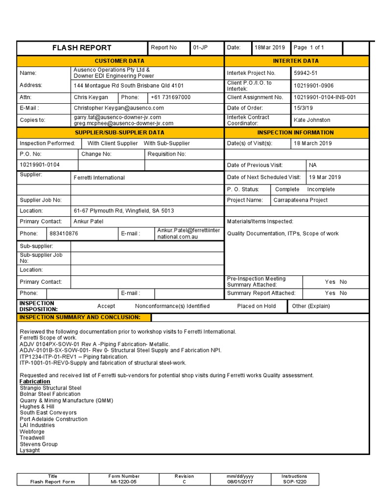 Flash Report: Customer Data Intertek Data | PDF | Contractual Term ...